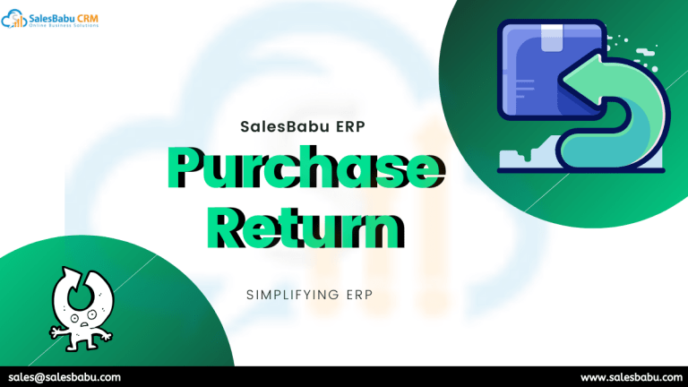 Purchase Return | Online Purchase Management Software | SalesBabu
